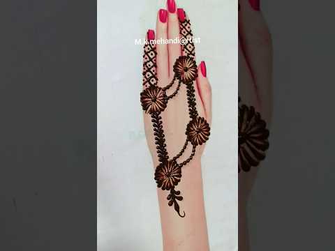 4 coins ๐ flowers ๐บback hand #mehndi๐ฅ design#easy#simple#tricks#trending#short#ytshorts#yt๐๐ป