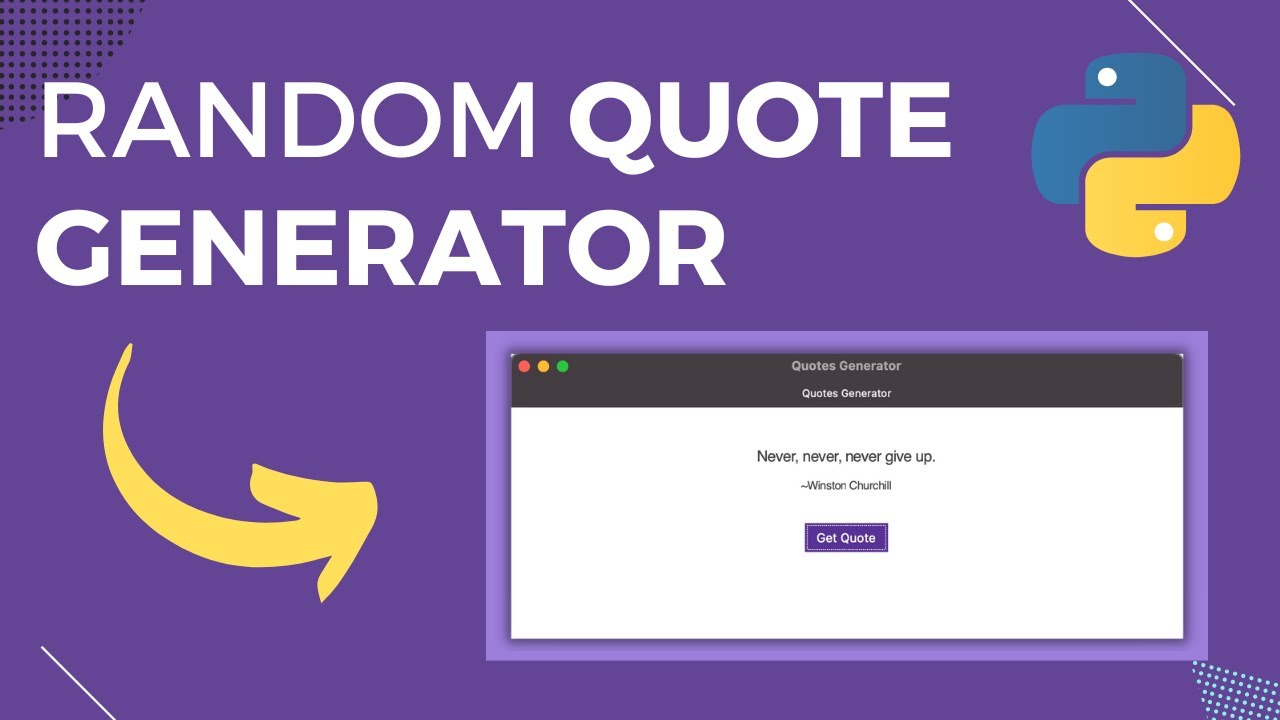 Build a Random Quote Generator | Python & Tkinter Tutorial