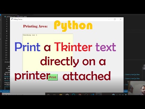 How to Directly Print Text from Tkinter GUI on to a Hard Paper using attached Printer | Python