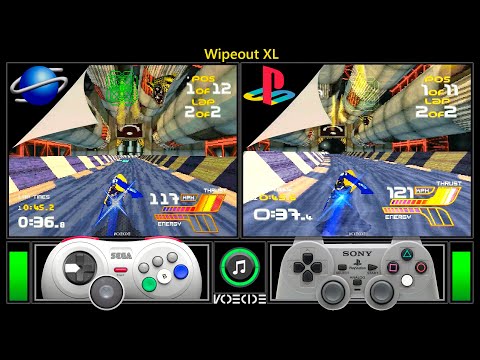 Wipeout XL (Sega Saturn vs PlayStation) Real Hardware Comparison