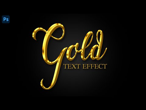 Easy Way To Create a Gold Text Effect in Photoshop Tutorials For Beginner's - Step By Step