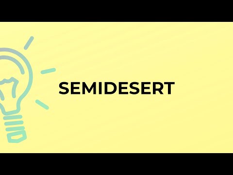 What is the meaning of the word SEMIDESERT?