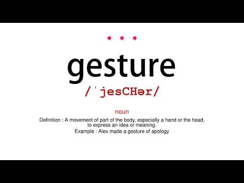 How to pronounce gesture - Vocab Today