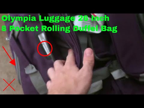 ✅ How To Use Olympia Luggage 26 Inch 8 Pocket Rolling Duffel Bag Review