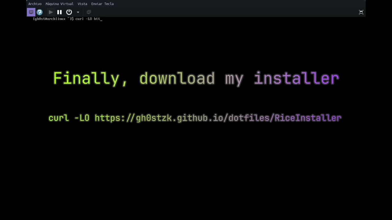 How to install ARCH Linux to use gh0stzk BSPWM Dotfiles