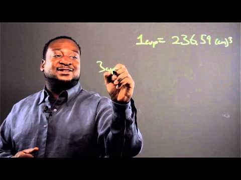 How to Convert Cups to Cubic Centimeters : Math Skills