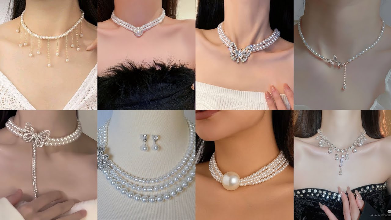 Elegant White Pearl Necklace | Luxury Pearl Jewelry for Women | Timeless Fashion Style