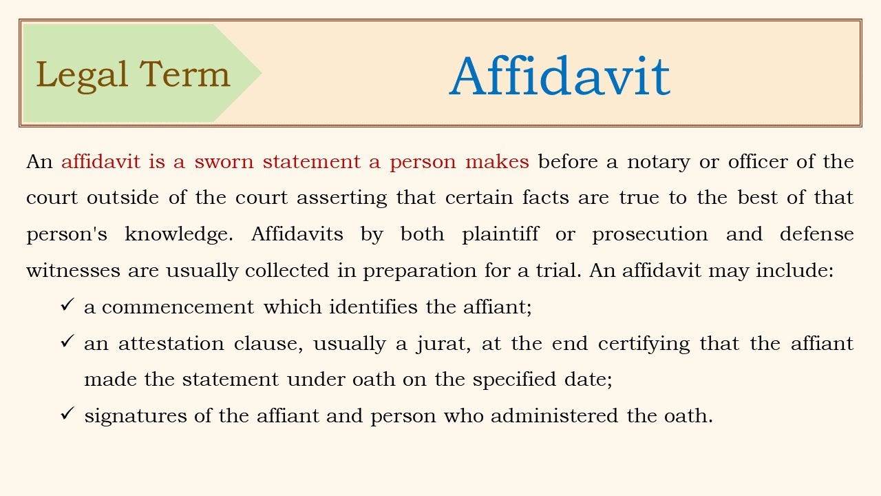 Affidavit
