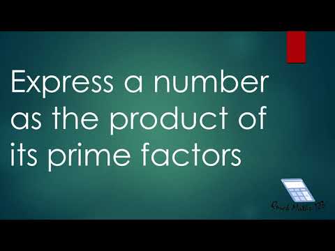 Express a number as the product of its prime factors