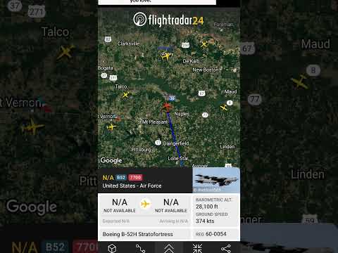 B52 bomber emergency over Italy squak code 7700