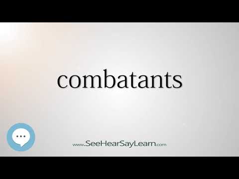 combatants (Every English Word Pronounced) 📕🔊🗣️😎✅