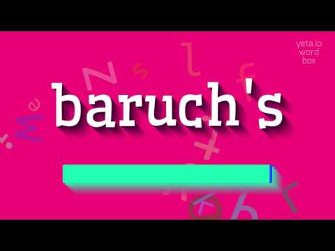 How to say "baruch's"! (High Quality Voices)