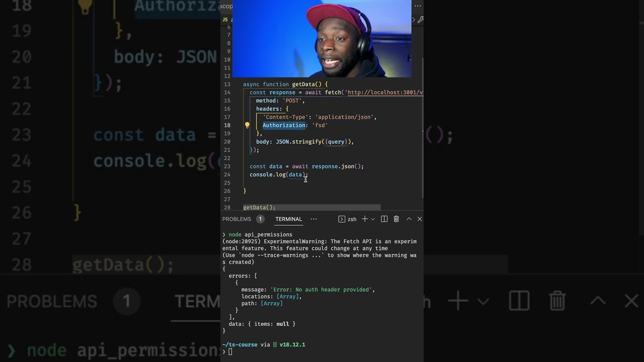 How to use a JWT Token to get data from an API with Javascript