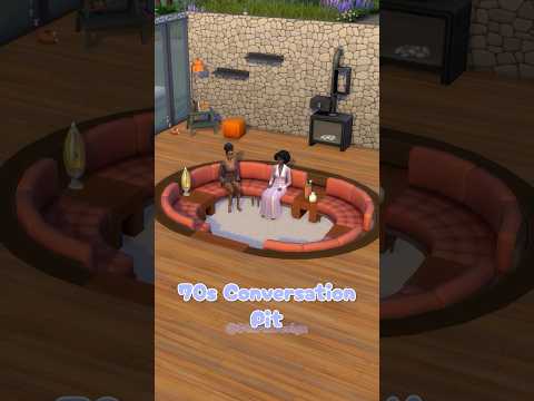 70s Rounded Conversation Pit | No CC | Sims 4 Ad