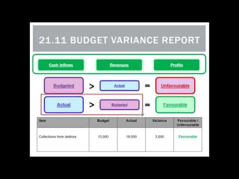 21.11 Budget Variance Report