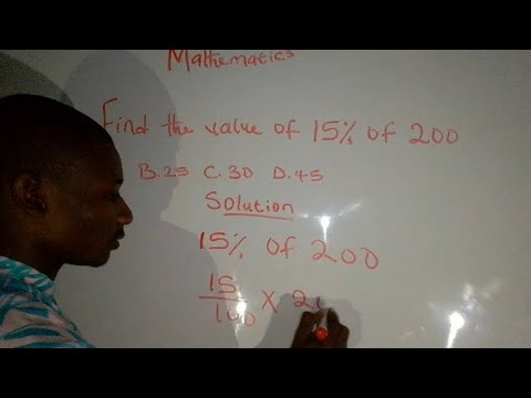 EASIEST METHOD ON HOW TO FIND THE VALUE OF 15 PERCENT OF 200.