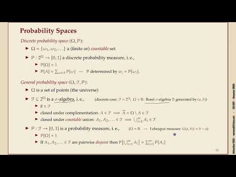 Advanced Algorithms (Summer 2025) 07-3 Probability Theory Recap