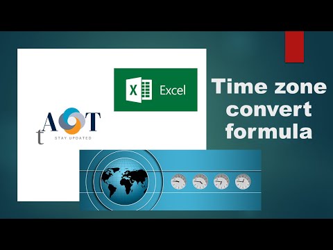 Excel timezone convert formula | How to convert time from one timezone to another in excel