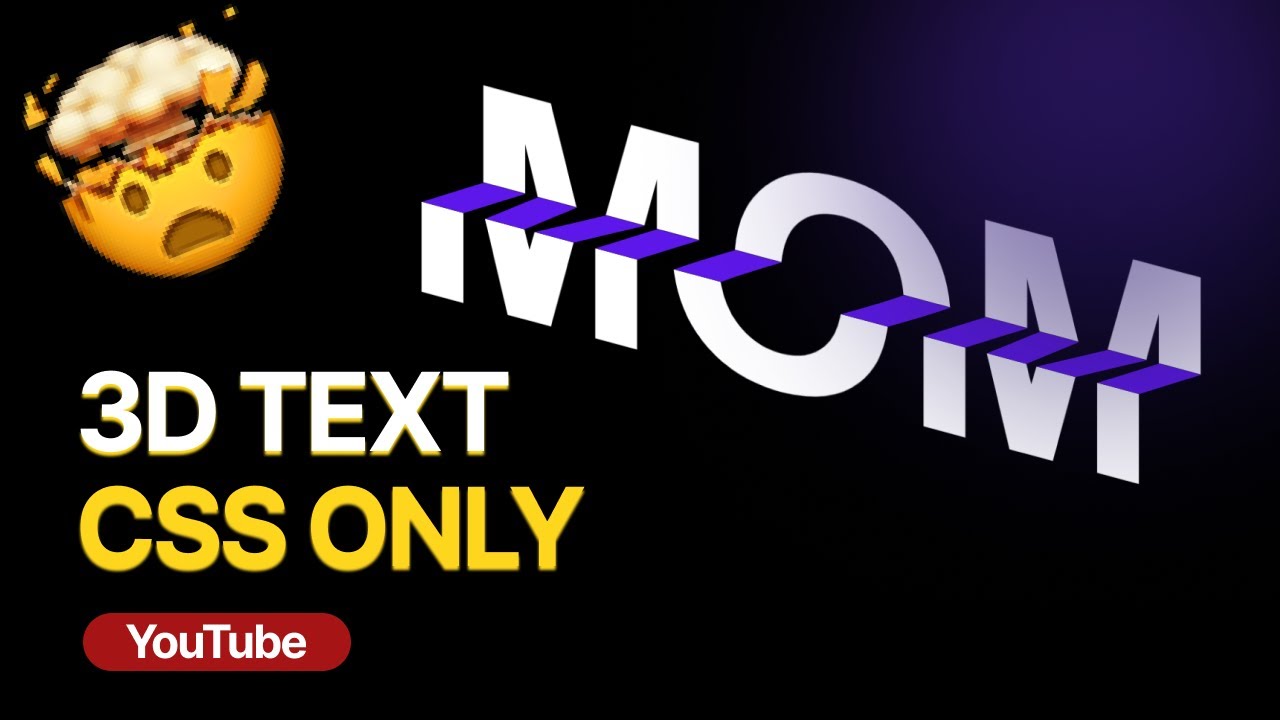 🤯 Beautiful 3D Text using CSS Only