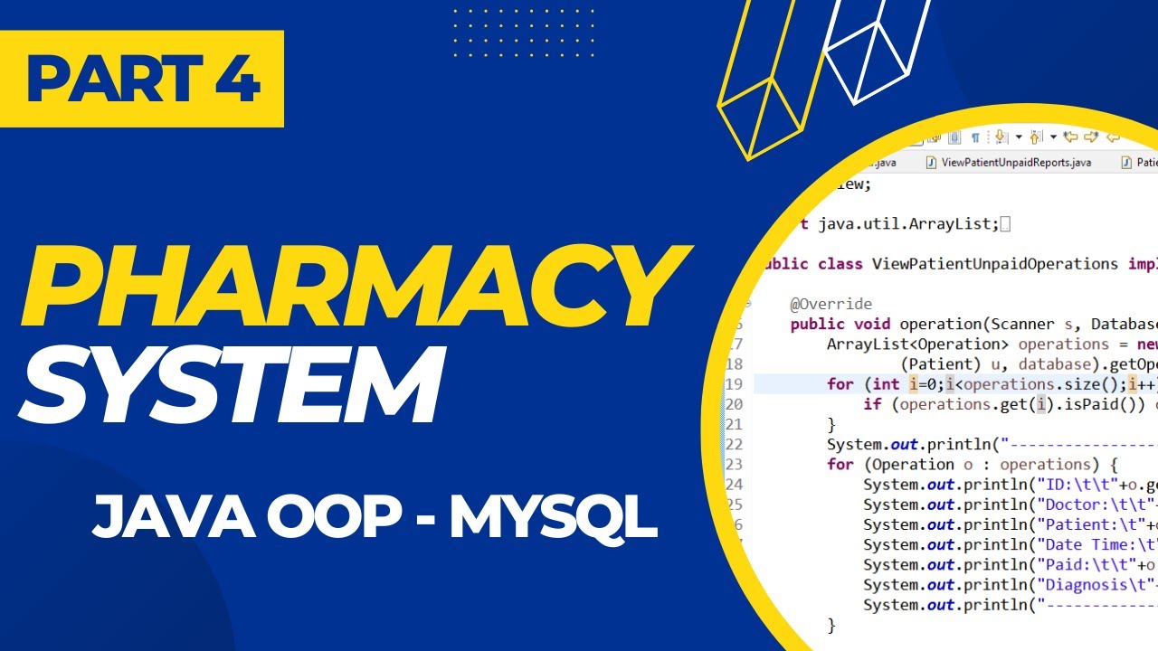 Pharmacy Management System using Java Object Oriented Programming (OOP) (Part 4)