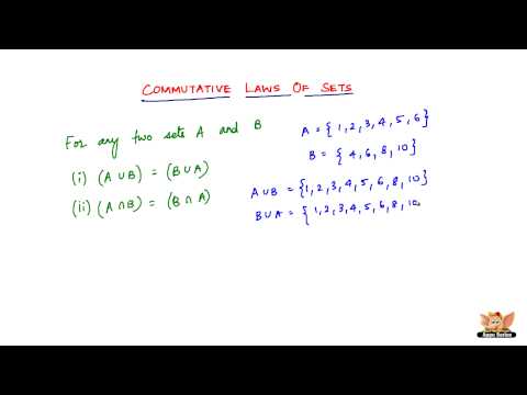 What is Commutative law of Sets ?