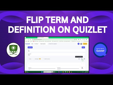 How to Flip Term and Definition on Quizlet