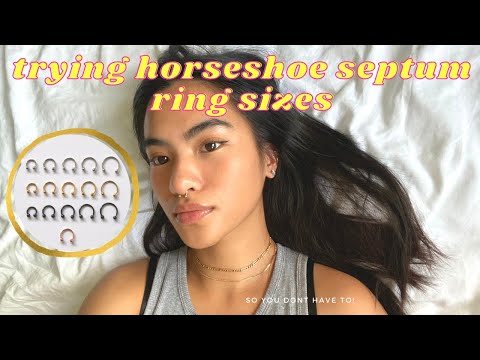 trying almost every ball horseshoe septum ring size + colour (6mm, 8mm, 9mm, 10mm, 12mm)