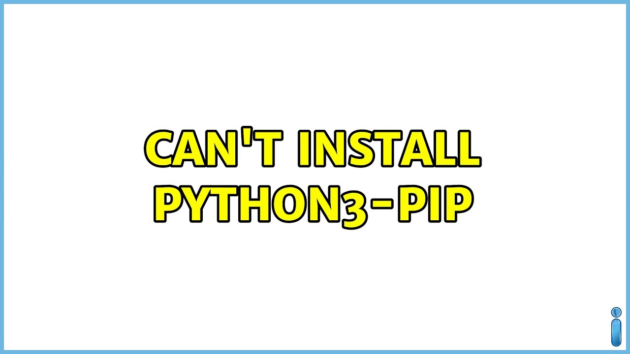 Ubuntu: Can't install python3-pip