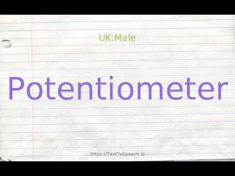 How to pronounce potentiometer