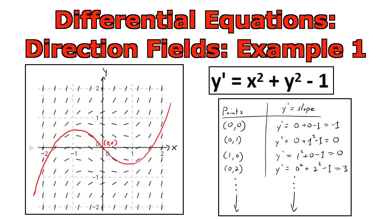 Differential Equations: Direction Fields: Example 1