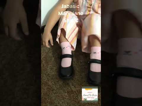🥿Hook & Loop Closure Design | JABASIC Girl's Mary Jane School Uniform Shoes