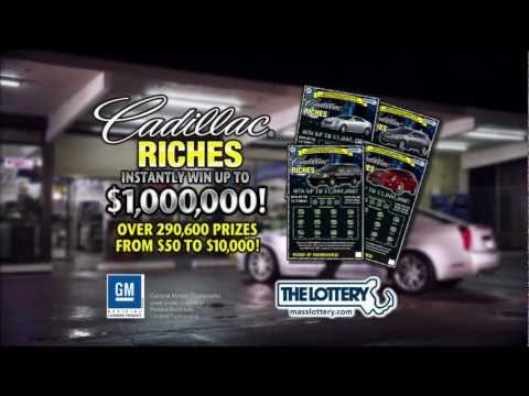 Mass. State Lottery's "Cadillac Riches" instant scratch ticket