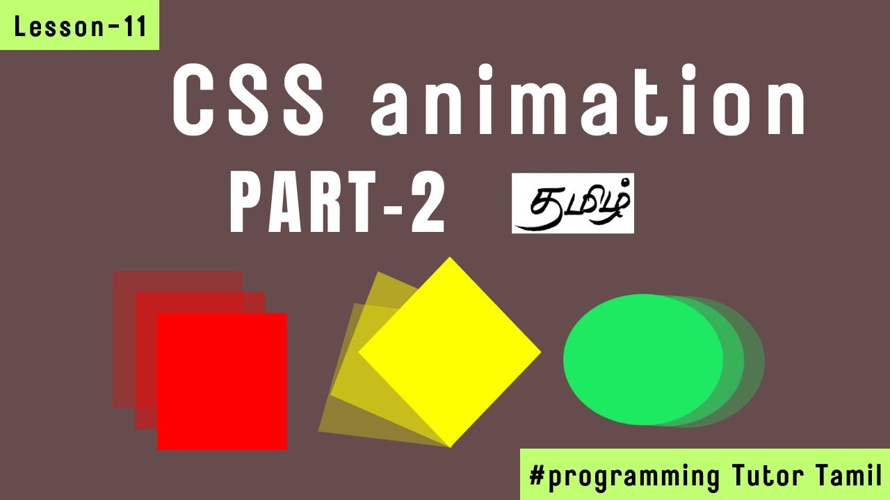 Part-2 | 2D Transforms Methods (Translate-Rotate-Scale-Skew) |CSS Animation in Tamil