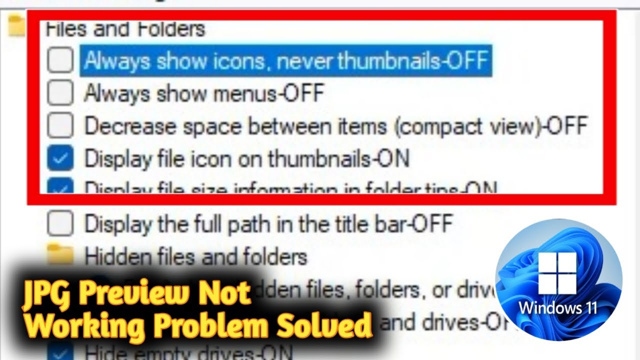 Windows 11 JPG Preview Not Working Problem Solved