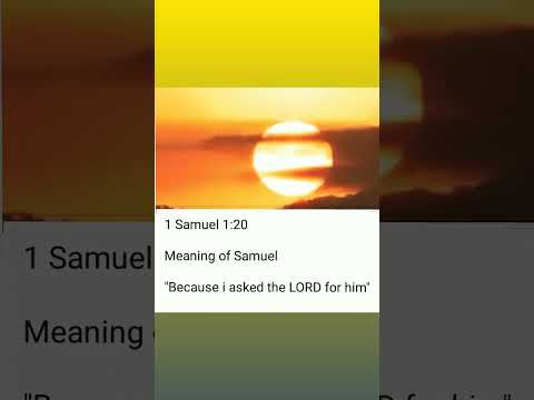 Meaning of Samuel