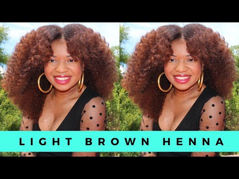 Light Brown Henna on Natural Hair