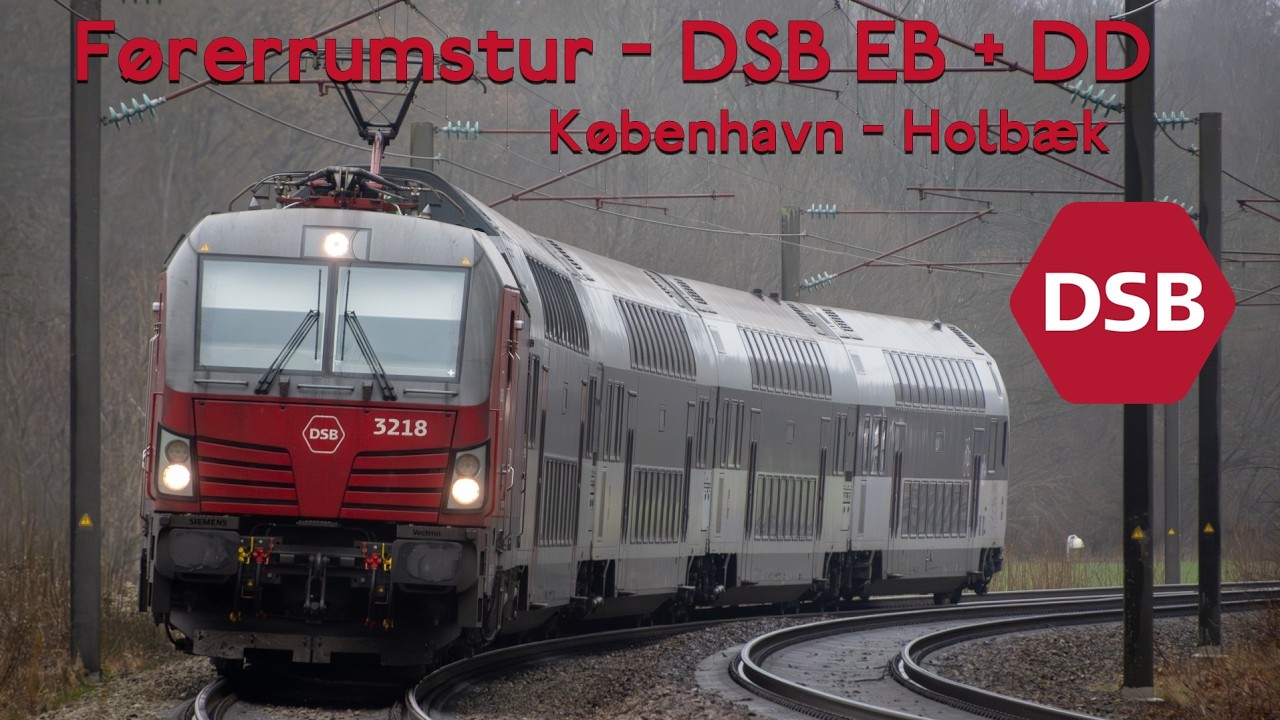 DSB EB + DD - Driver's cabin video - Copenhagen-Holbæk
