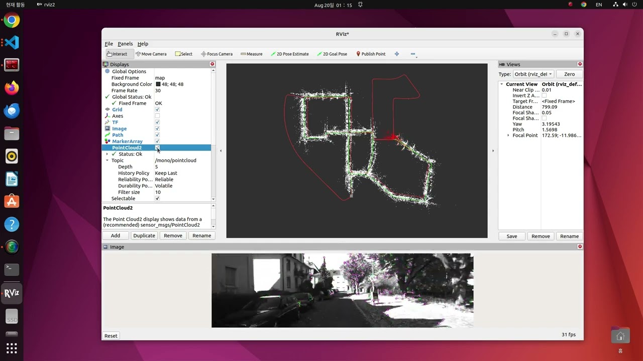 2024-08-20 ROS2 Stereo Visual Odometry with Local Bundle Adjustment using G2O (kitti 00 datasets)