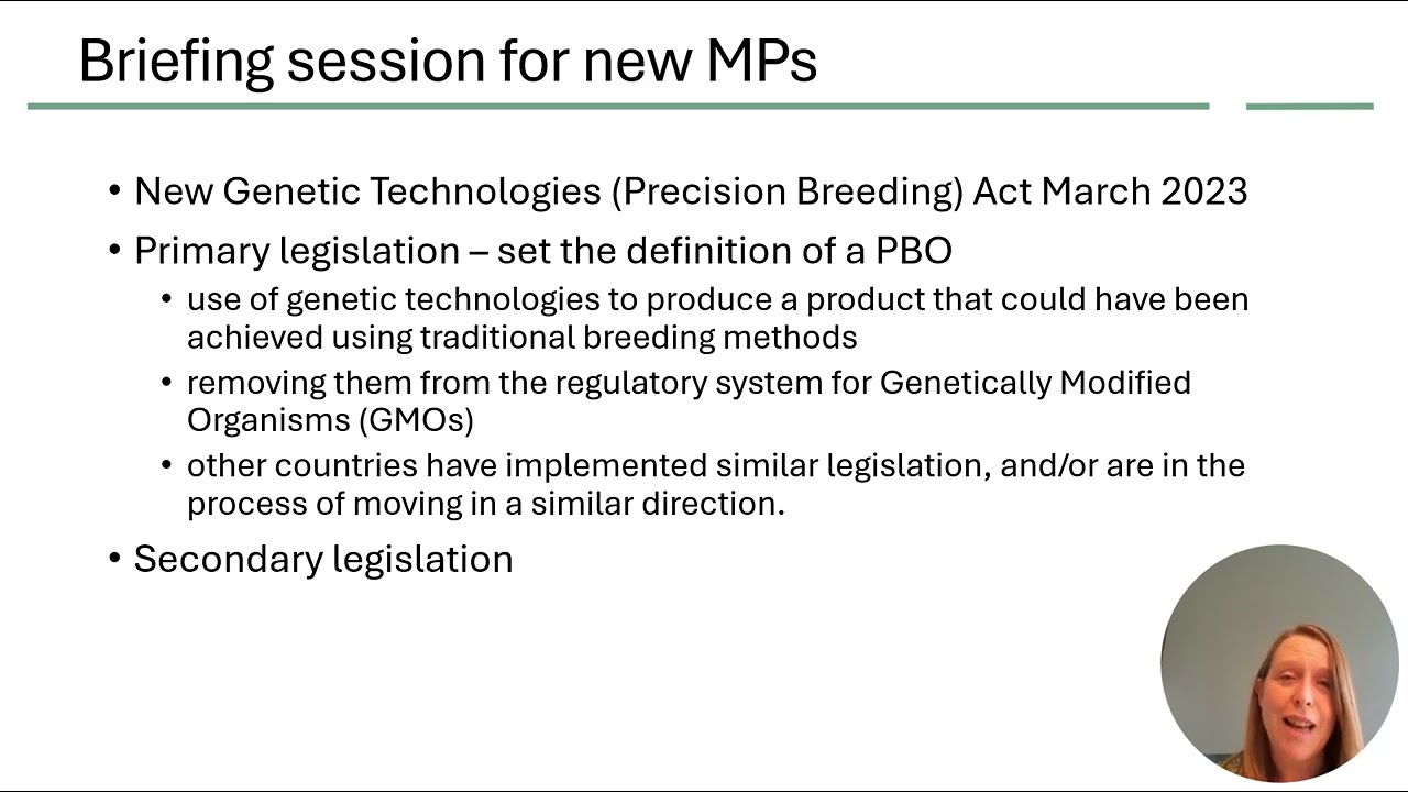 Briefing session: The Precision Breeding Act