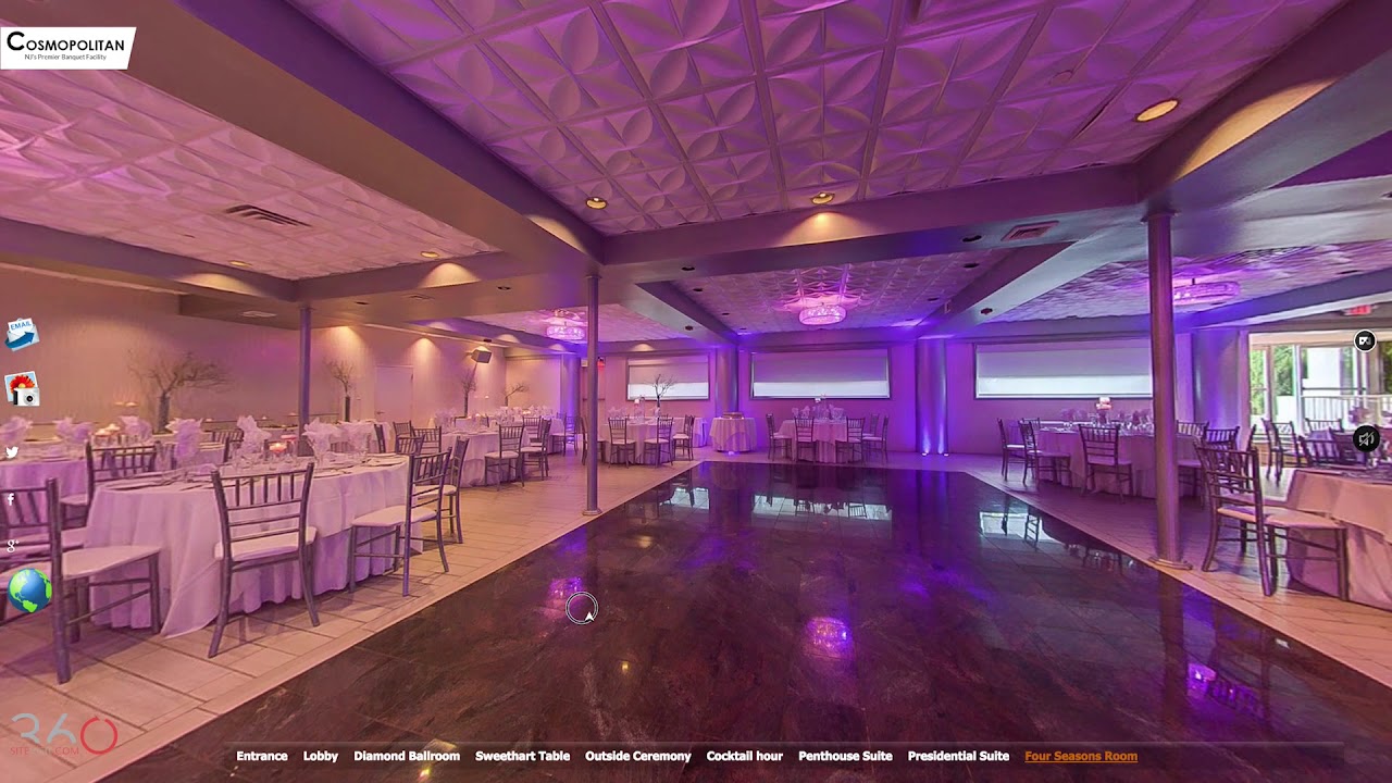 Cosmopolitan wedding venue Wayne, NJ Wedding venue virtual tour by 360sitevisit.com