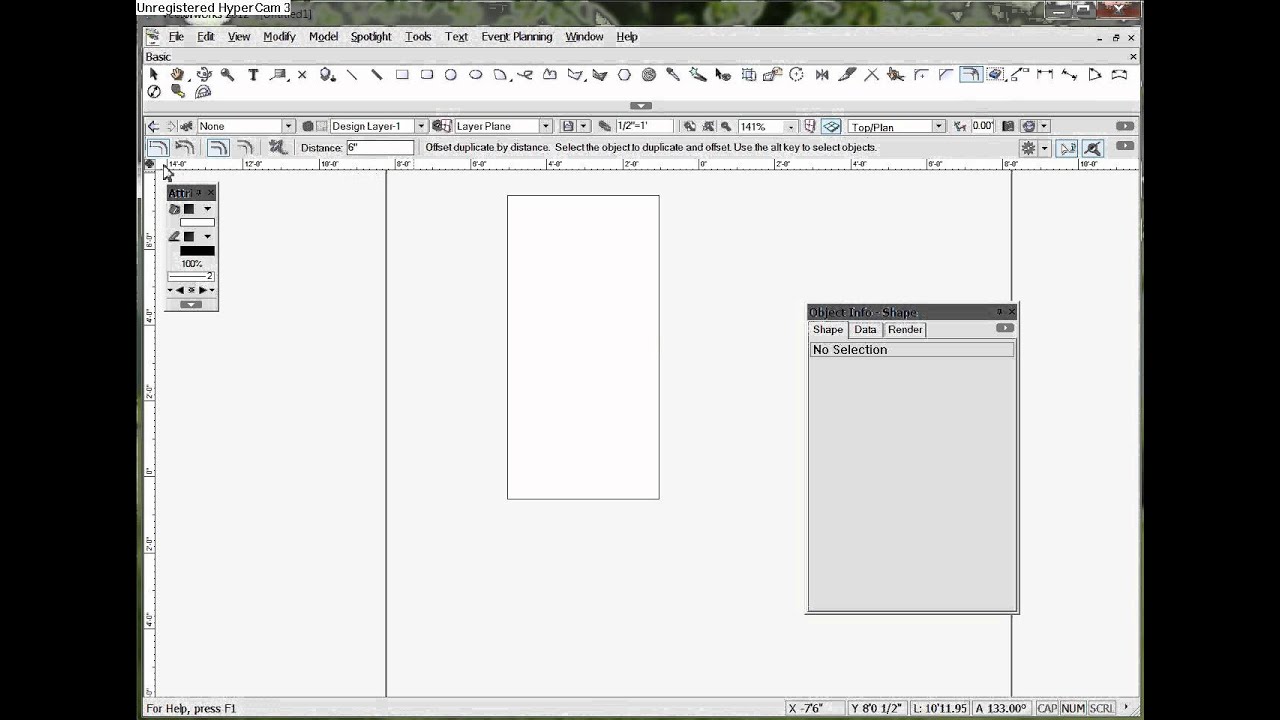Vectorworks Basic Tutorial  Your 1st Drawing