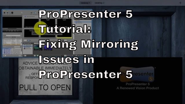Pro5 Tutorial:  Fixing mirroring issues