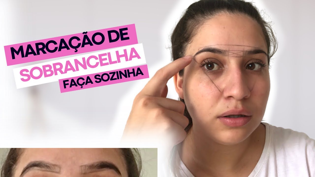 Marcação de sobrancelha, faça sozinha e em casa! #makeup #design #sobrancelhas