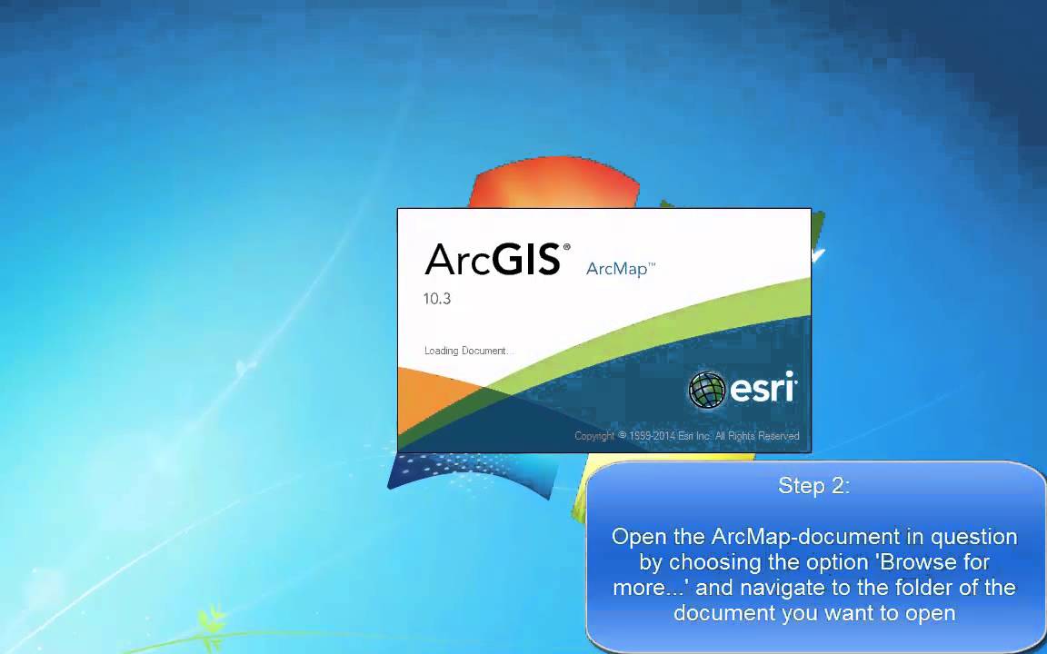 Opening an ArcMap document audio