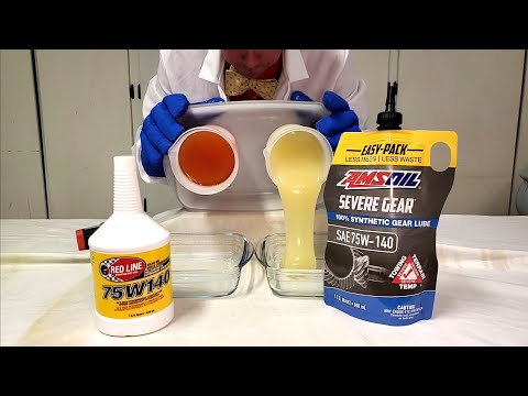 RED LINE Gear Oil vs AMSOIL Severe Gear 75W-140 Cold Flow Test