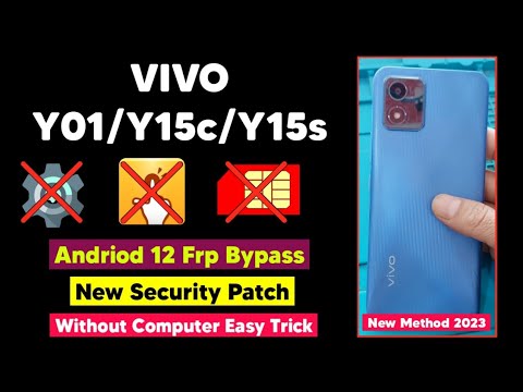 Vivo Y01 (V2166) frp bypass Android 12 | Y15c, Y15s Google Account Remove | New Method