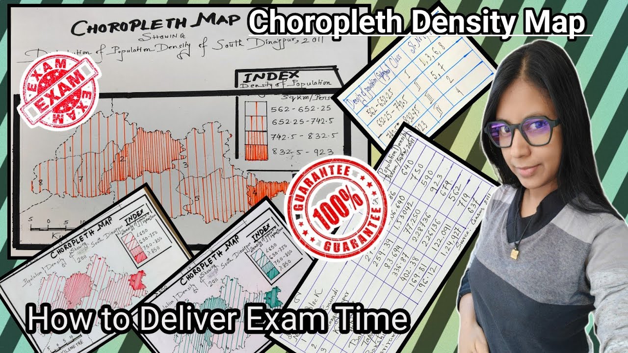Choropleth Density Map Exam hole Time stricks || Shading Method ||