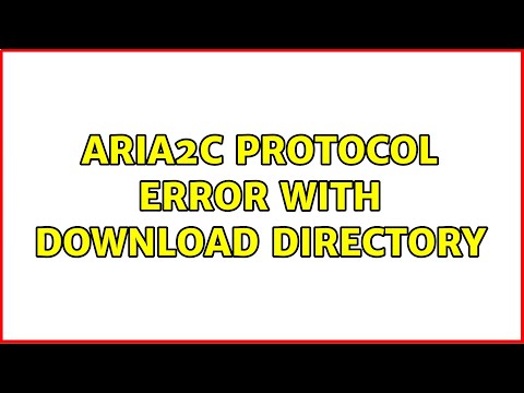 aria2c protocol error with download directory
