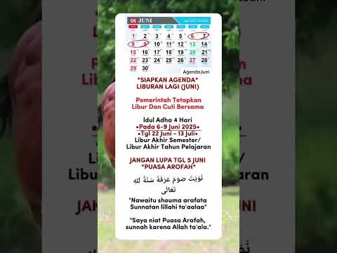 Agenda Libur dan puasa di Bulan Juni 2025