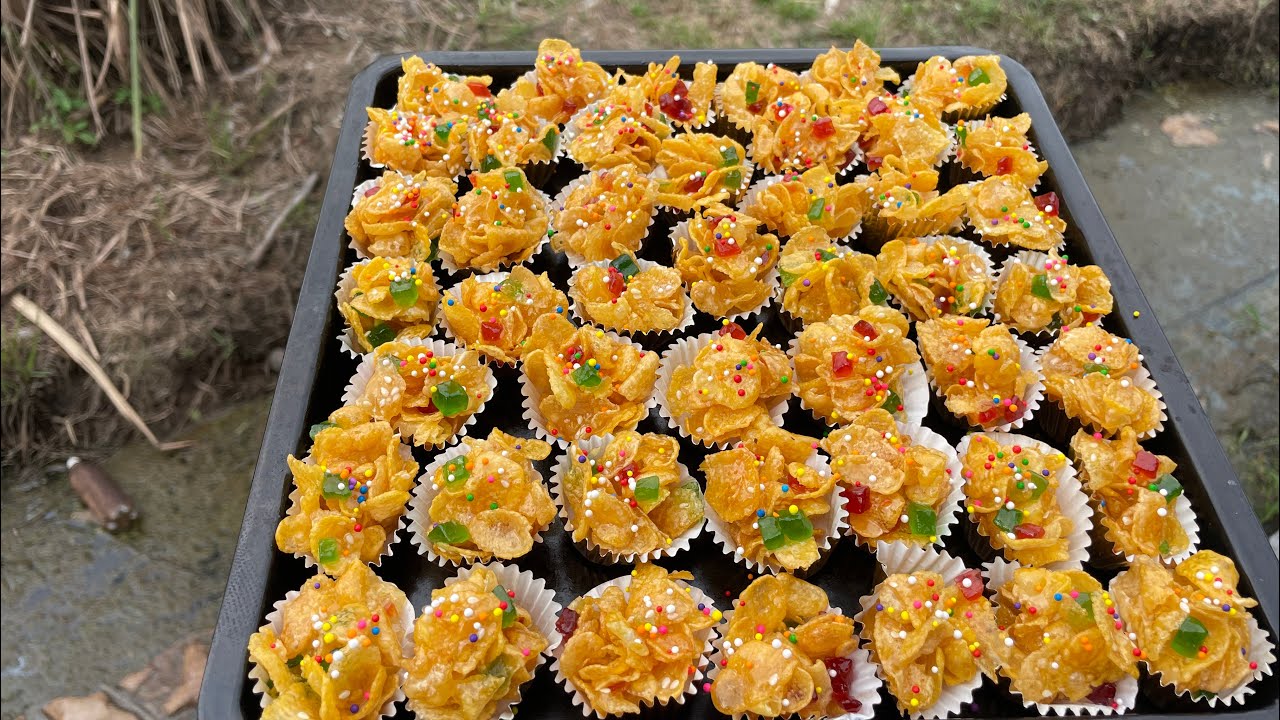 KUIH RAYA LEGEND 2025 | BISKUT CORNFLAKE MADU RANGUP | MUDAH UNTUK DISEDIAKAN | 6 BAHAN SAHAJA